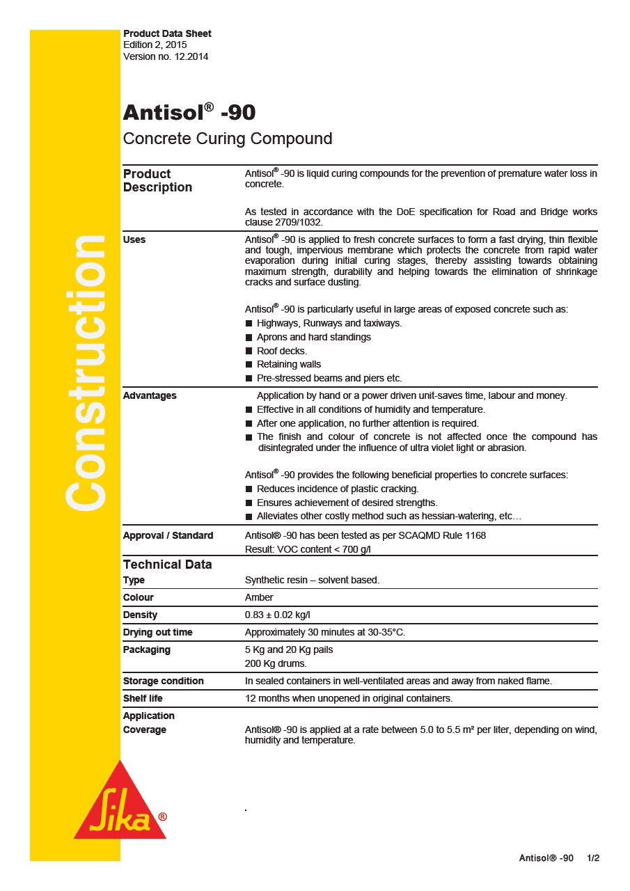 Product Data Sheets English